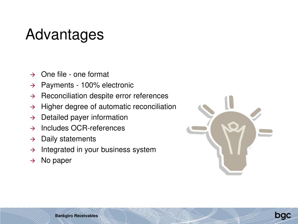 PPT - Bankgiro Receivables – BGC’s new product for incoming payments ...