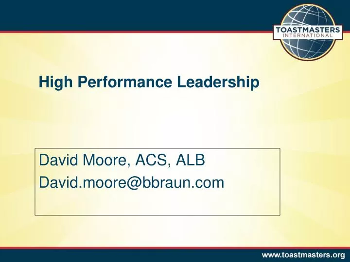 PPT - High Performance Leadership PowerPoint Presentation, free ...
