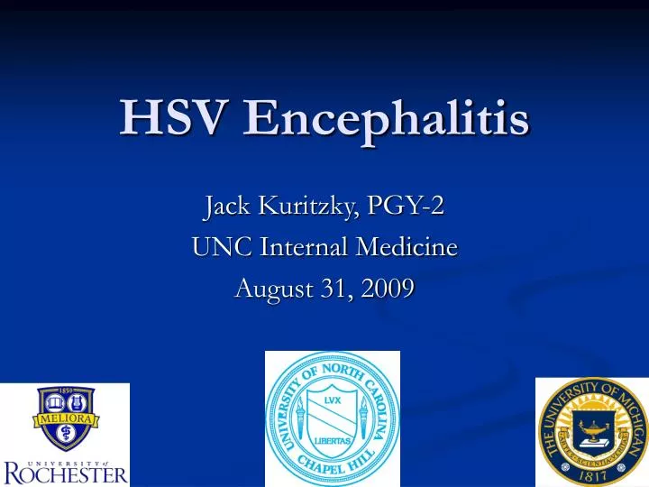 PPT - HSV Encephalitis PowerPoint Presentation, free download - ID:6711803