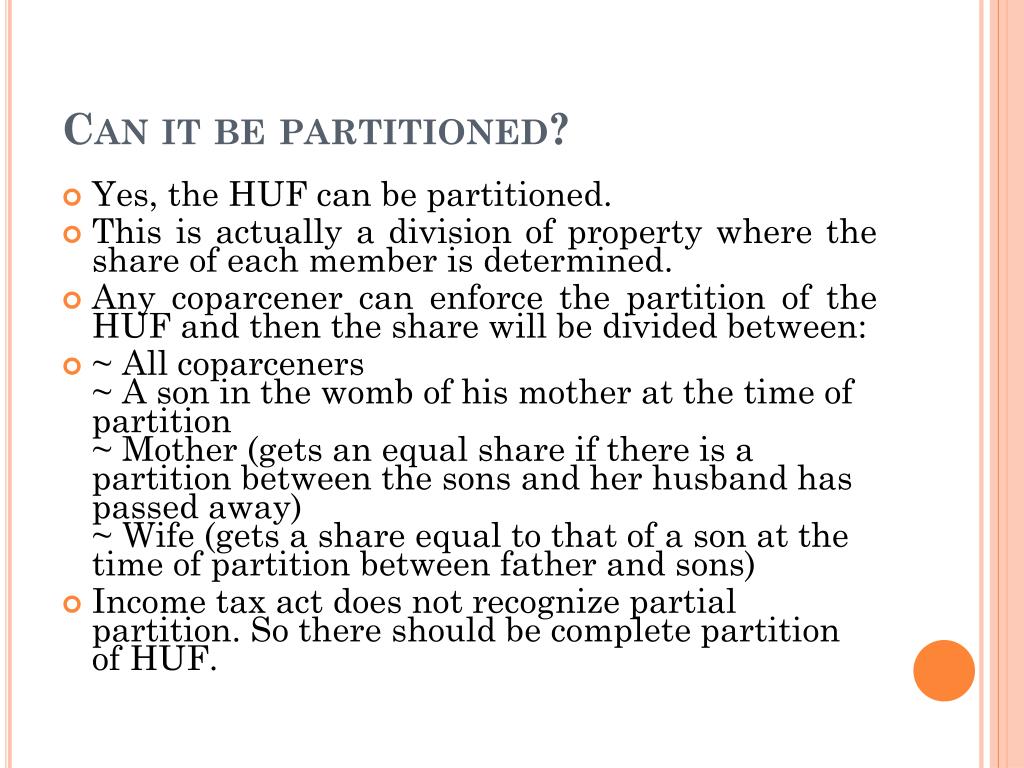 PPT - HINDU UNDIVIDED FAMILY (HUF) PowerPoint Presentation, free download - ID:6711989
