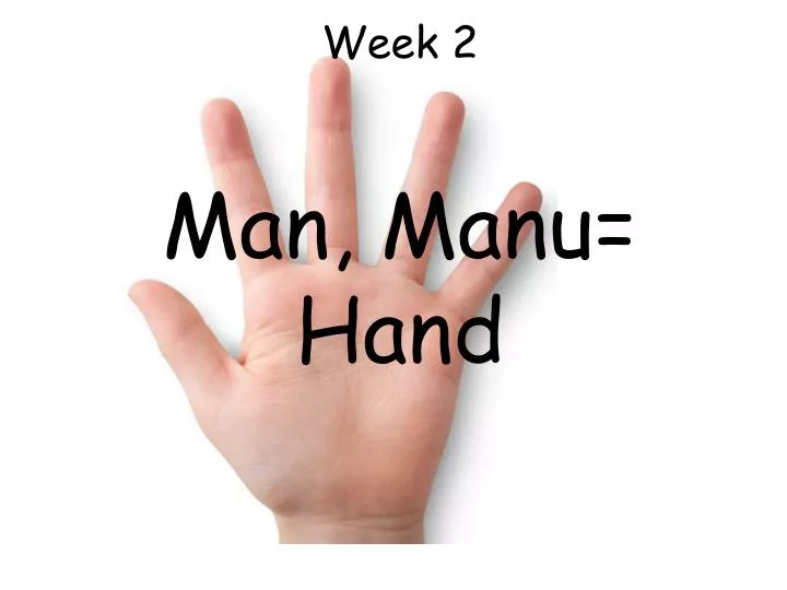 PPT - Week 2 Man, Manu= Hand PowerPoint Presentation, free download ...