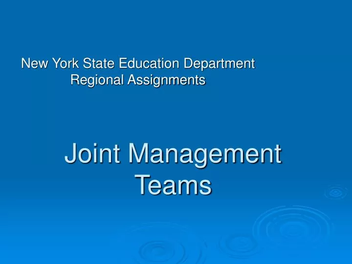 PPT - Joint Management Teams PowerPoint Presentation, free download ...