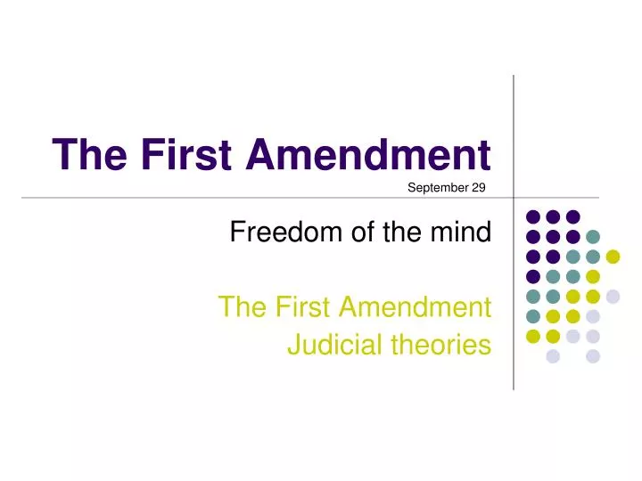 PPT - The First Amendment PowerPoint Presentation, free download - ID ...