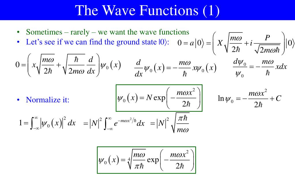 Harmonic Oscillator Wave Function Normalization at Gary Razo blog Harmonic Oscillator Wave Function Normalization at Gary Razo blog