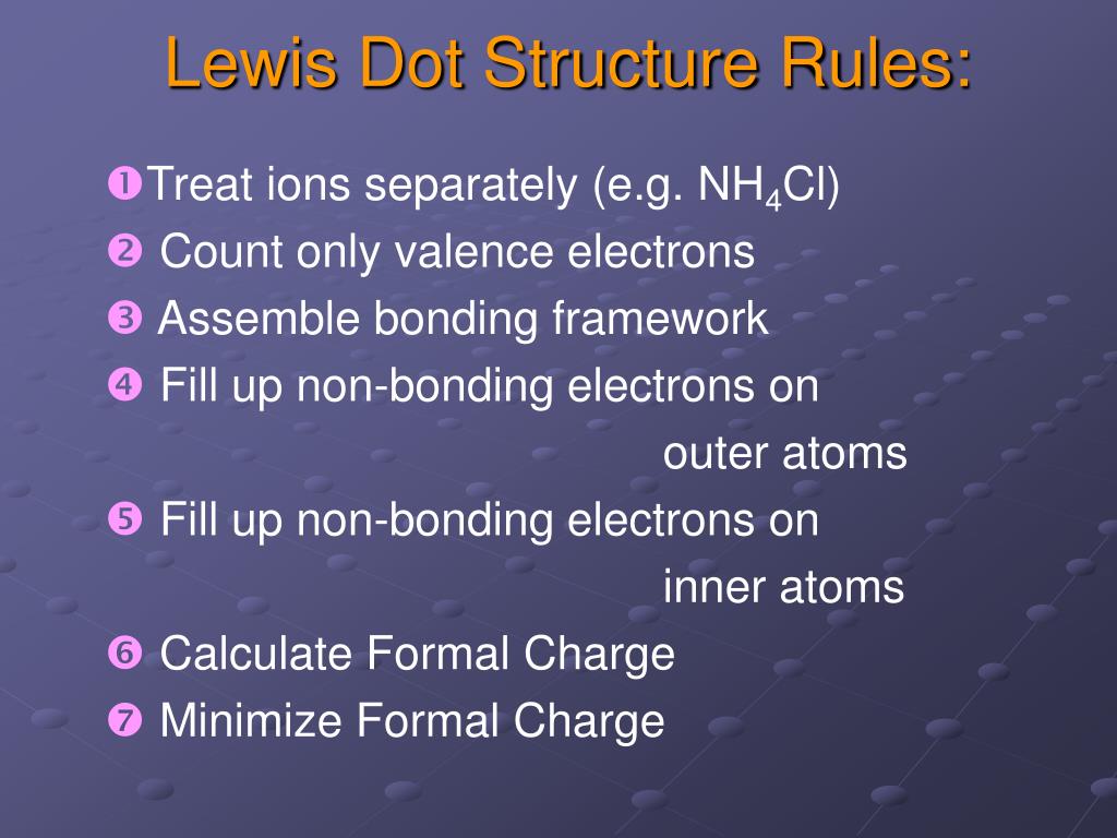 PPT Lewis Dot Structure Rules PowerPoint Presentation Free Download