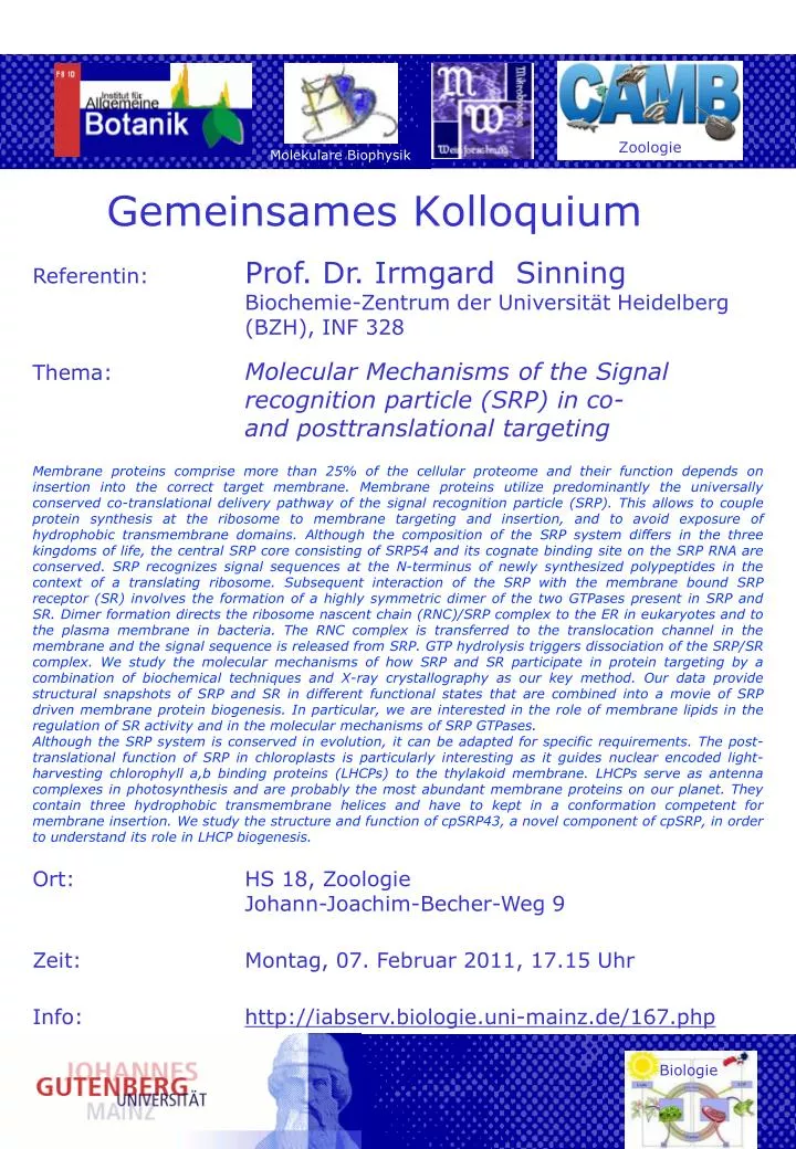 PPT - Gemeinsames Kolloquium PowerPoint Presentation, free download ...
