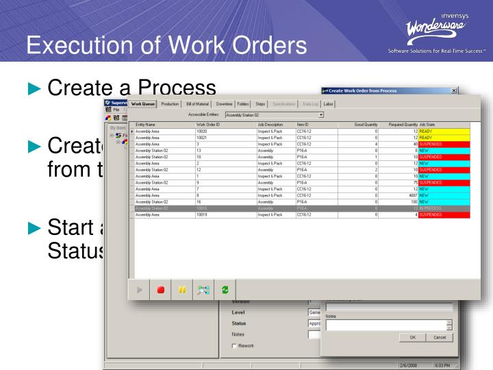 PPT - Wonderware Operations Software “Improving Manufacturing ...