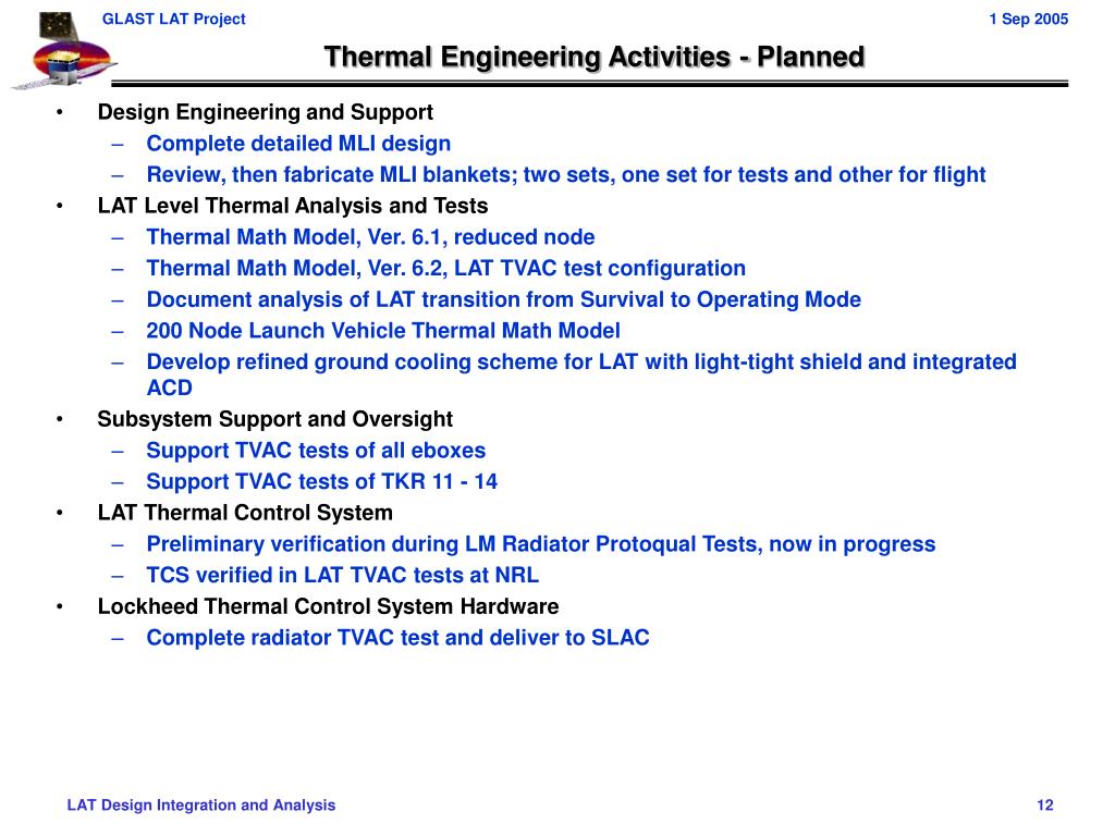 PPT - LAT Monthly Status Review 1 Sep 2005 Design Integration and ...
