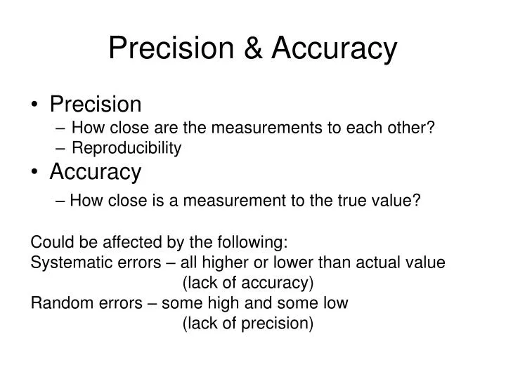 PPT - Precision & Accuracy PowerPoint Presentation, free download - ID ...