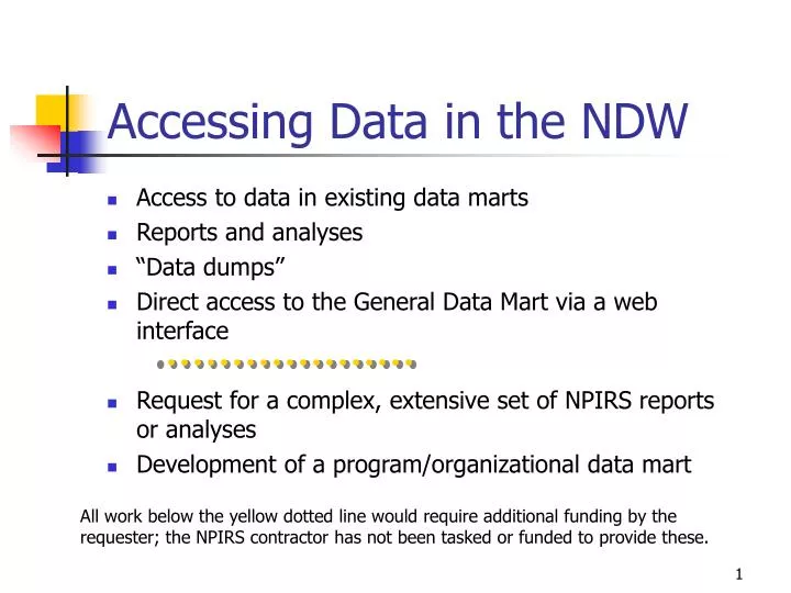 PPT - Accessing Data in the NDW PowerPoint Presentation, free download ...