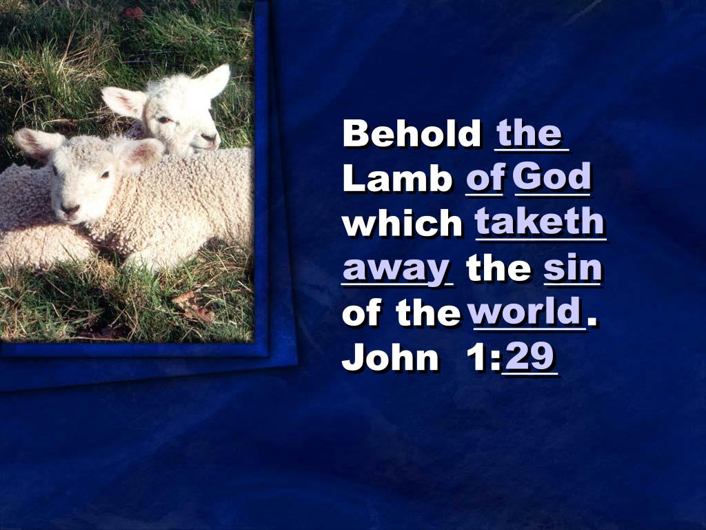 PPT - Behold the Lamb of God Who Takes Away the Sin of the World — John ...