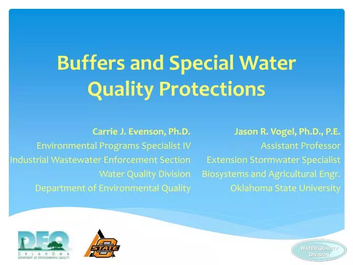 PPT - Buffers and Special Water Quality Protections PowerPoint ...