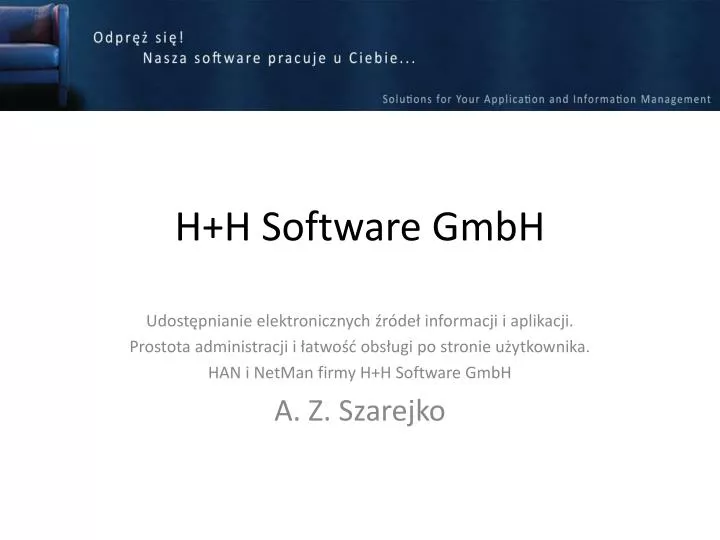 PPT - H+H Software GmbH PowerPoint Presentation, free download - ID:6719336