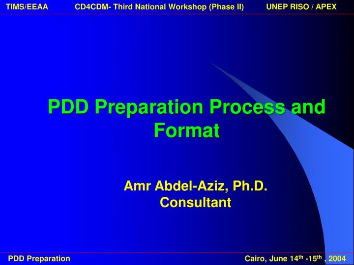 PPT - PDD Preparation Process and Format PowerPoint Presentation, free ...