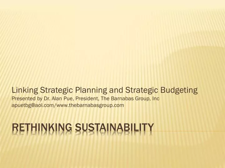 PPT - Rethinking sustainability PowerPoint Presentation, free download ...