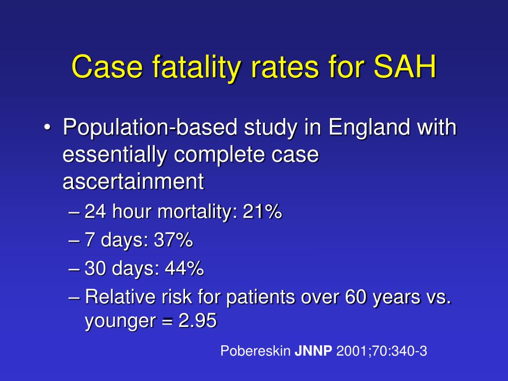 PPT - Critical care of the patient with acute subarachnoid hemorrhage ...