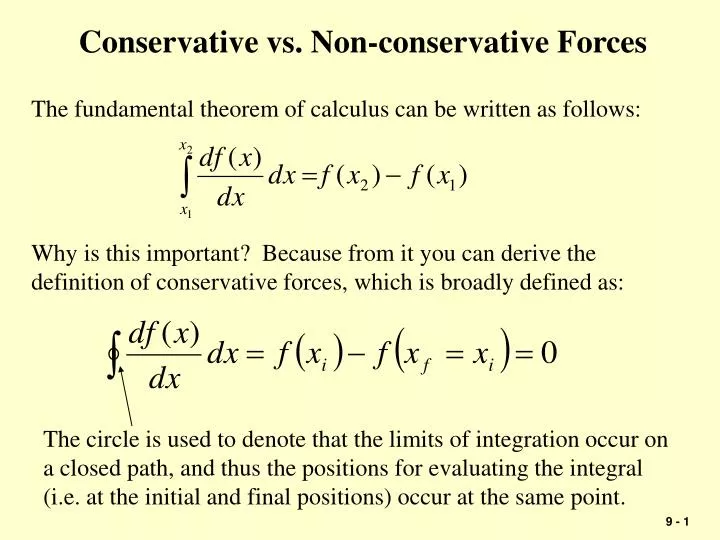 PPT - Conservative vs. Non-conservative Forces PowerPoint Presentation ...