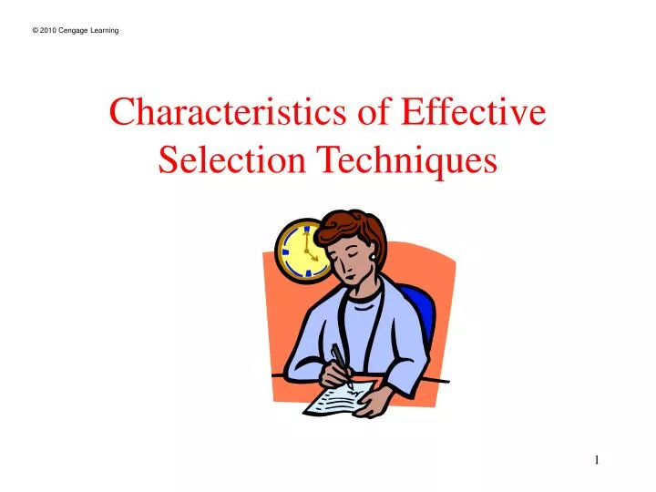 PPT - Characteristics of Effective Selection Techniques PowerPoint ...