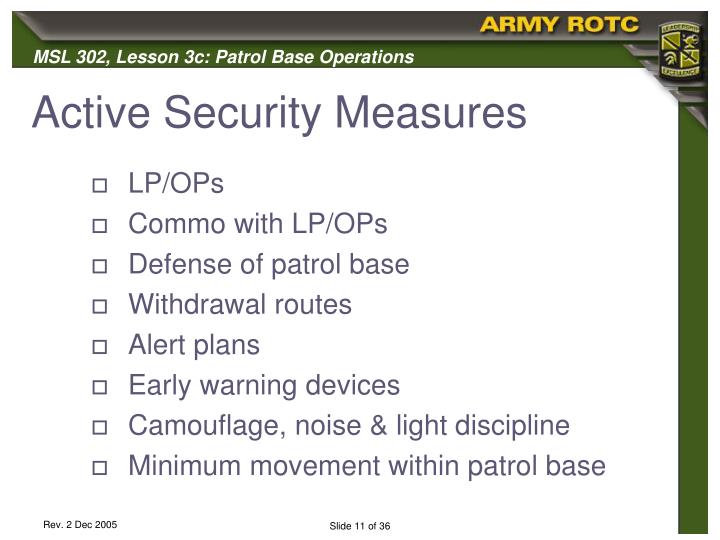 PPT - Patrol Base Operations PowerPoint Presentation - ID:6722121