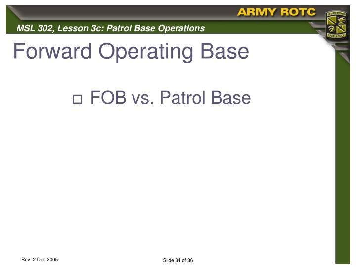 PPT - Patrol Base Operations PowerPoint Presentation - ID:6722121