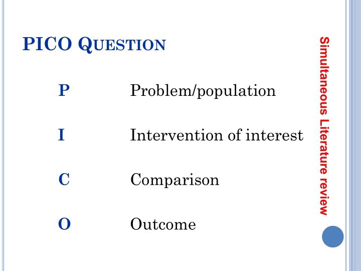 PPT - Clinical Inquiry at the Bedside: Using PICO PowerPoint ...