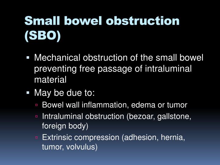 PPT - ADHESIVE small bowel obstruction PowerPoint Presentation - ID:6722760
