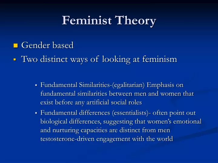PPT - Feminist Theory PowerPoint Presentation, free download - ID:6722791