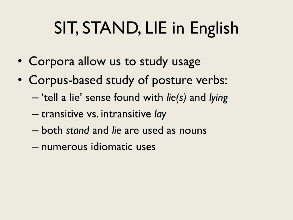 PPT - English posture verbs An experientially grounded approach ... PPT - English posture verbs An experientially grounded approach ...