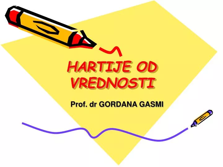 PPT - HARTIJE OD VREDNOSTI PowerPoint Presentation, free download - ID ...