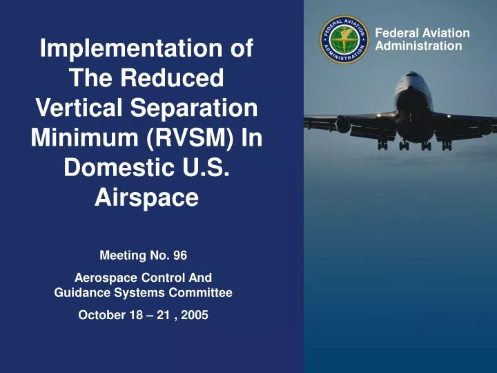 PPT - Implementation of The Reduced Vertical Separation Minimum (RVSM ...