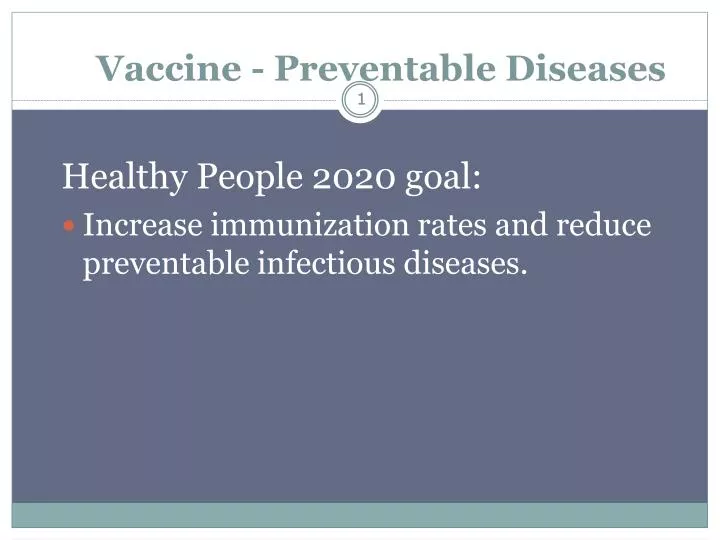 PPT - Vaccine - Preventable Diseases PowerPoint Presentation, free ...