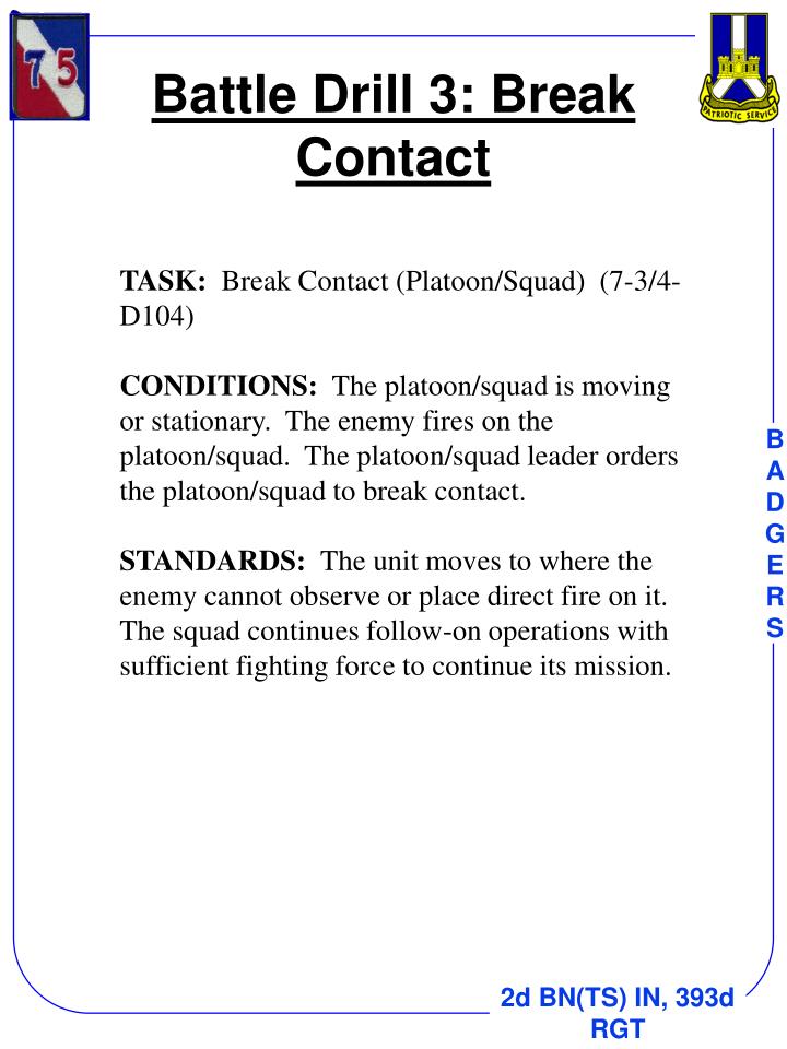 PPT - BATTLE DRILLS PowerPoint Presentation - ID:6725460