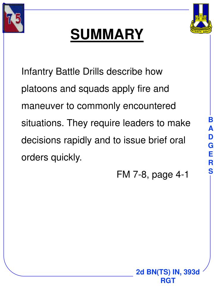 PPT - BATTLE DRILLS PowerPoint Presentation - ID:6725460
