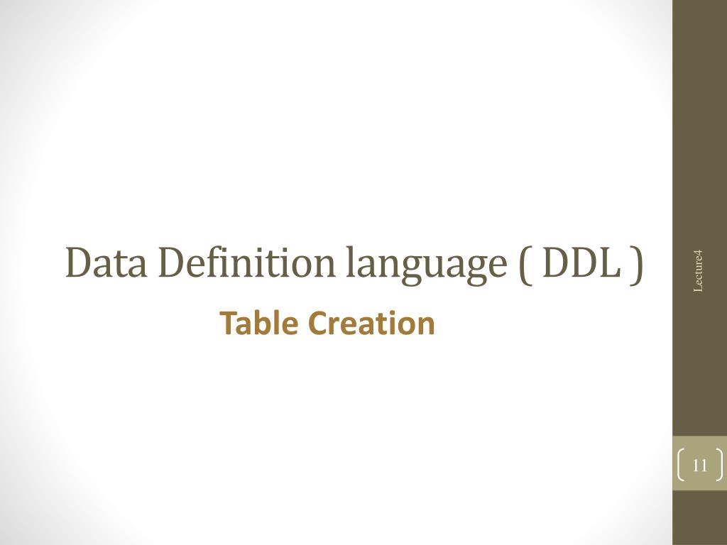 Ppt Lecture5 Sql Overview Oracle Data Type Ddl And Constraints Powerpoint Presentation