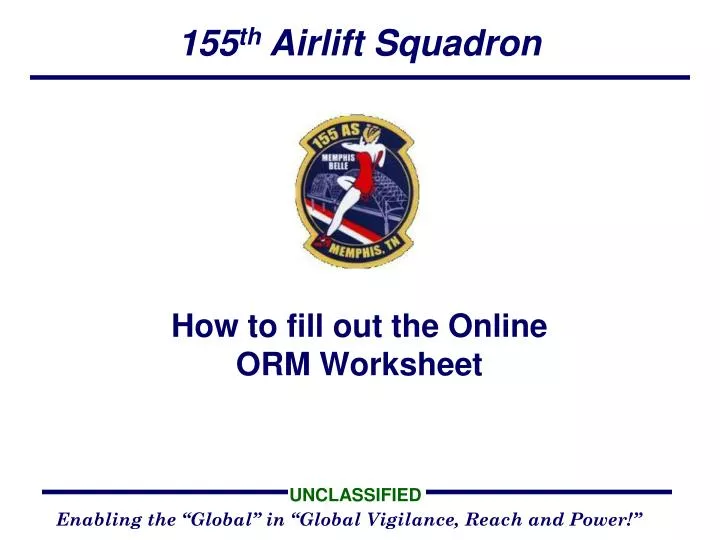 PPT - How to fill out the Online ORM Worksheet PowerPoint Presentation ...