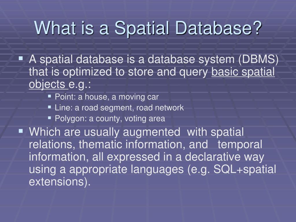 PPT Spatial Databases PowerPoint Presentation Free Download ID 6726365