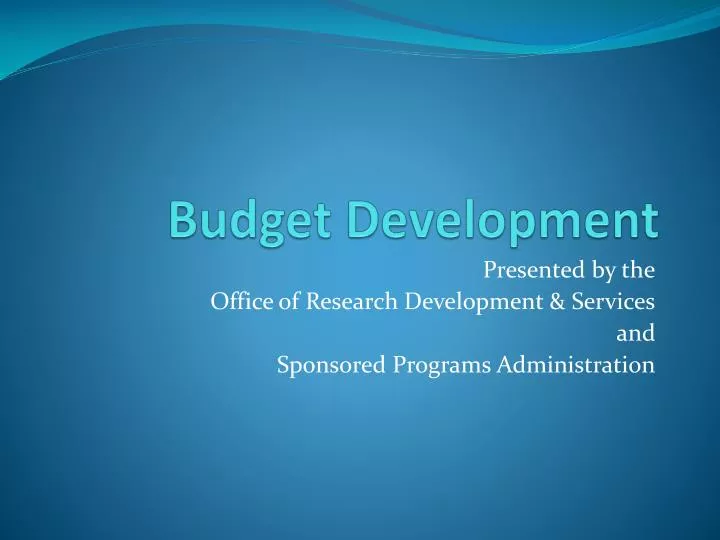 PPT - Budget Development PowerPoint Presentation, free download - ID ...