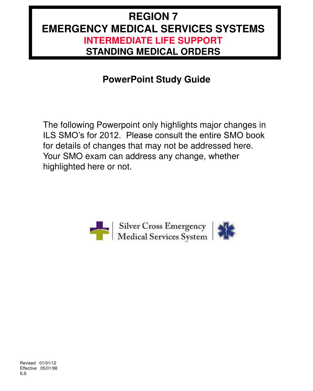 PPT - REGION 7 EMERGENCY MEDICAL SERVICES SYSTEMS INTERMEDIATE LIFE ...