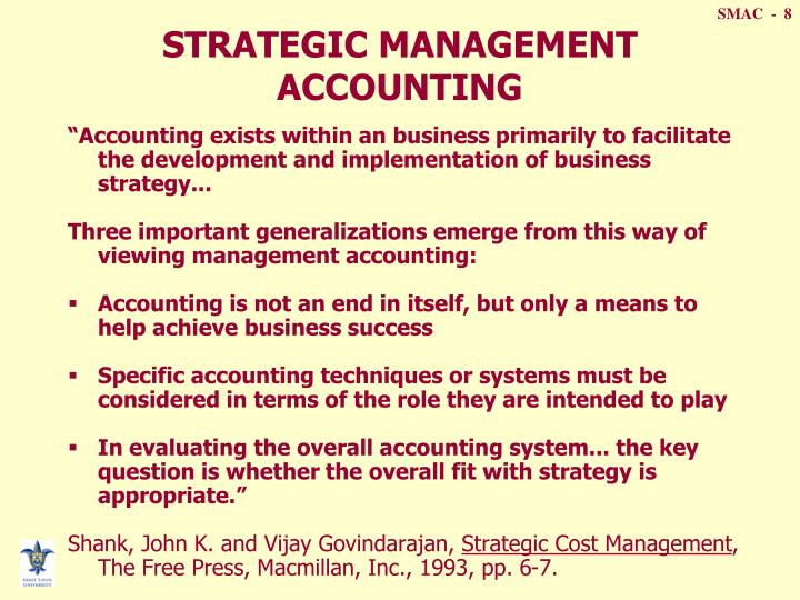 PPT - STRATEGIC MANAGEMENT AND ACCOUNTING PowerPoint Presentation - ID ...