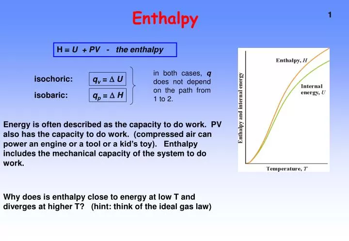 PPT - Enthalpy PowerPoint Presentation, free download - ID:6728080
