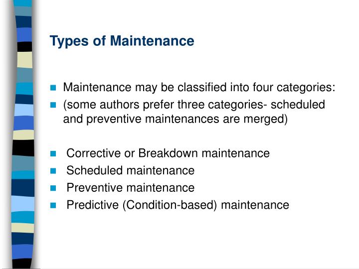 PPT - Introduction to Maintenance PowerPoint Presentation - ID:6728613