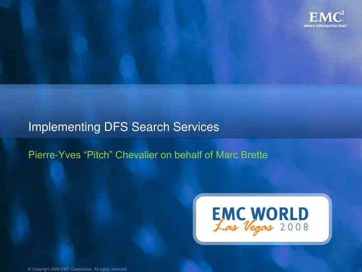 PPT - Implementing DFS Search Services PowerPoint Presentation, free download - ID:6732428