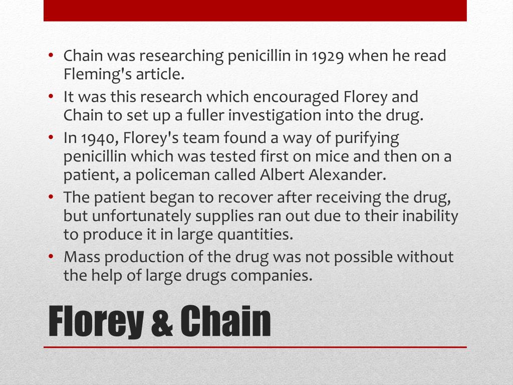 PPT - The Pioneering Contributions of Florey and Chain to Penicillin ...