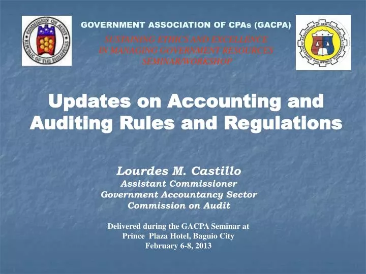 PPT - Updates on Accounting and Auditing Rules and Regulations ...