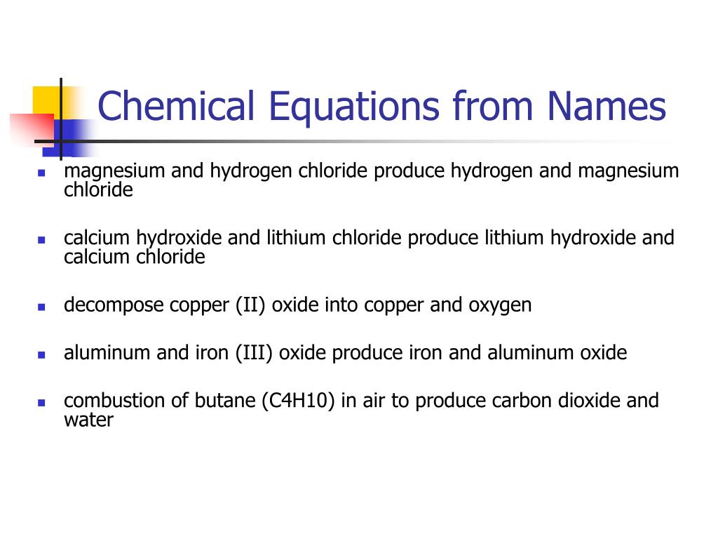 PPT - CHEMICAL EQUATIONS PowerPoint Presentation, free download - ID ...