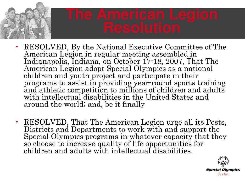 PPT - Special Olympics: Changing Lives Through Sports for Intellectual ...