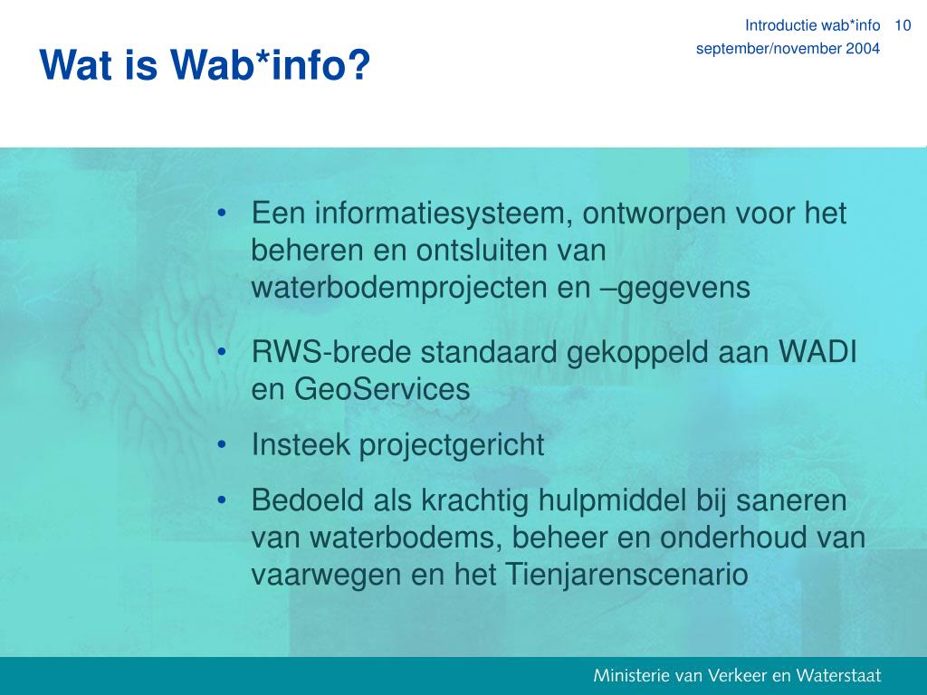 PPT - Wab*info: waterbodeminfo op maat PowerPoint Presentation, free ...