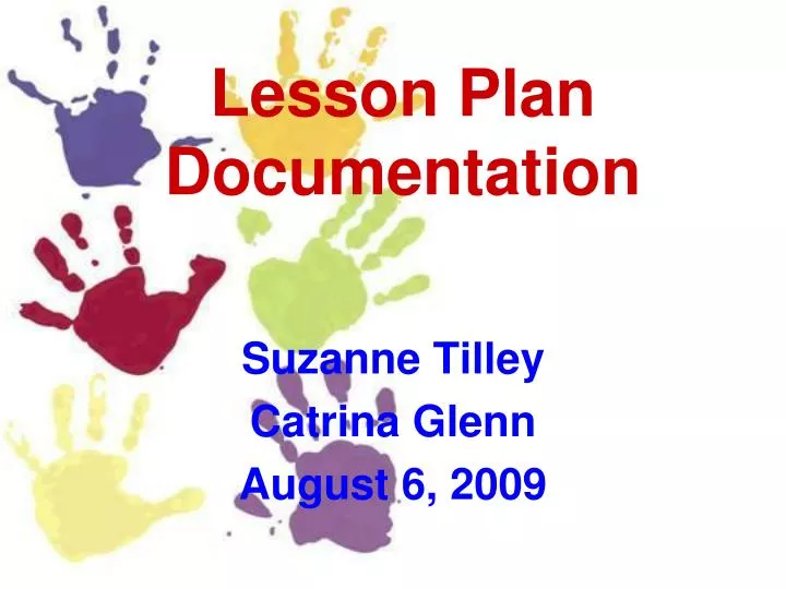 PPT - Lesson Plan Documentation PowerPoint Presentation, free download ...