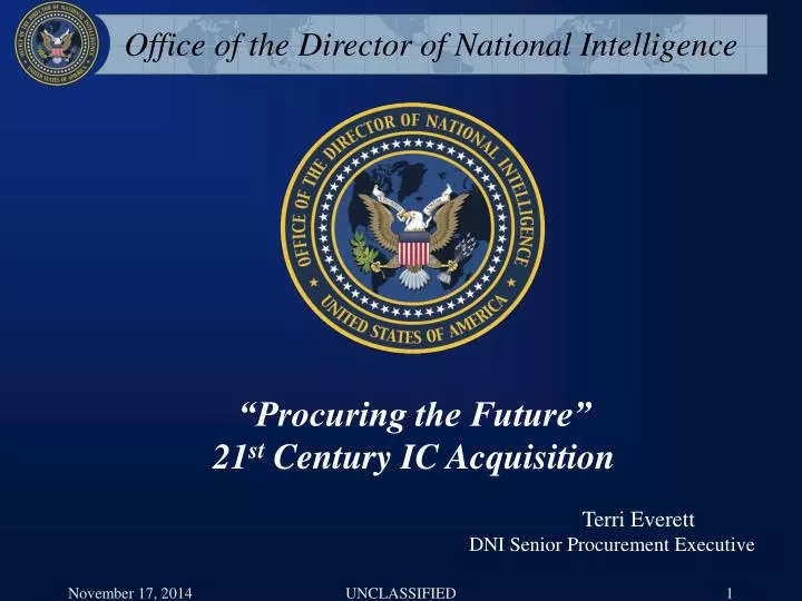 PPT - Office of the Director of National Intelligence PowerPoint ...