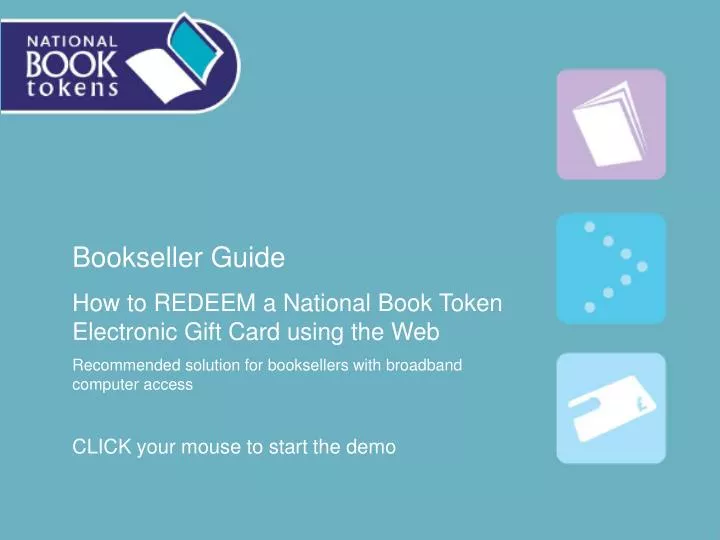 PPT - Bookseller Guide How to REDEEM a National Book Token Electronic ...